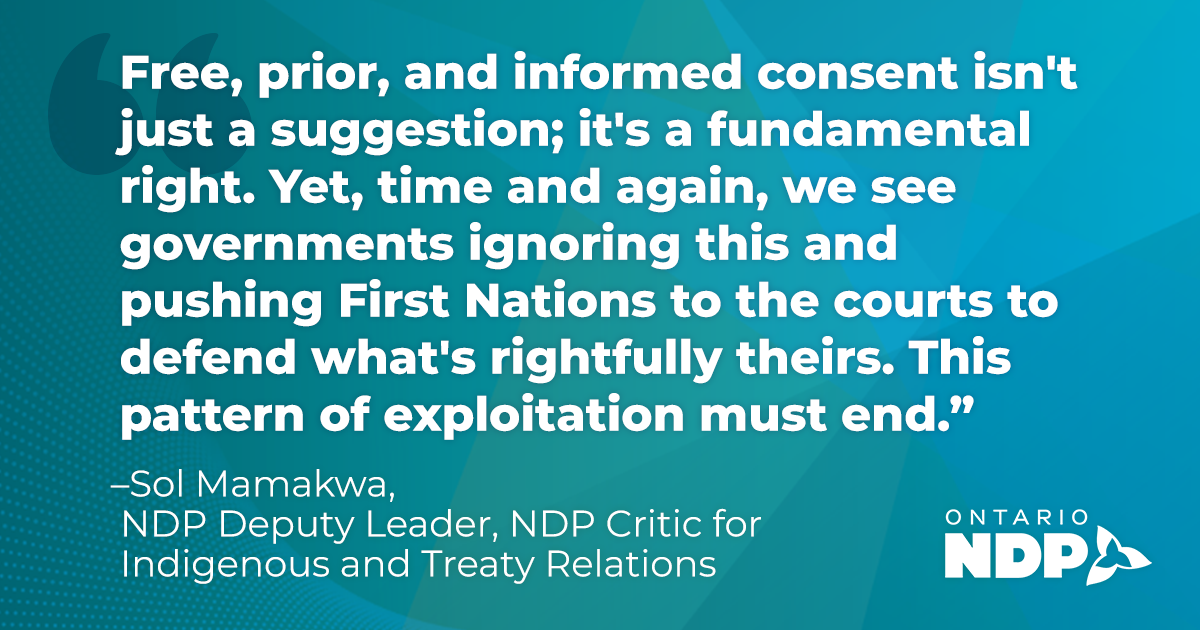 NDP MPP’s Support Treaty 9 First Nations Challenge of Ontario’s Mining ...
